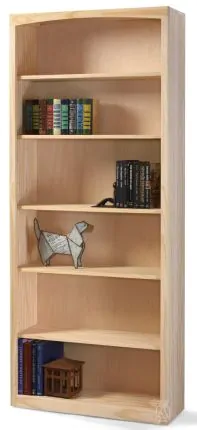 Unfinished pine bookshelf store